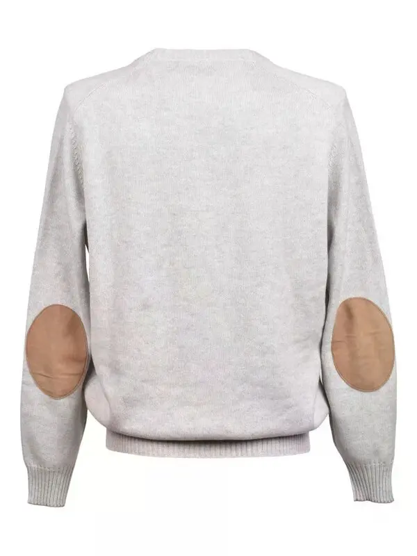 Brunello Cucinelli Suede-elbow-patch Wool Sweater