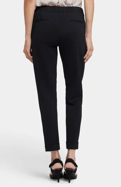 NYDJ Cassidy Cuffed Tapered Trousers - Black