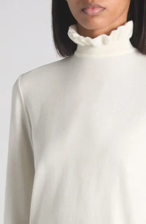 Alexander McQueen Ruffle Collar Wool-blend Sweater
