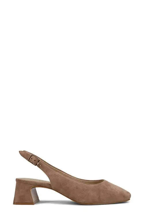 Vaneli Suede Slingback Pumps - Military