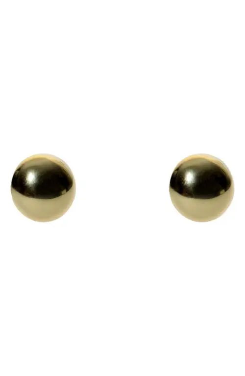 Argento Vivo Flat Ball Stud Earrings - Gold