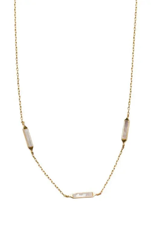 Argento Vivo Mother-of-pearl Station Necklace - Gold