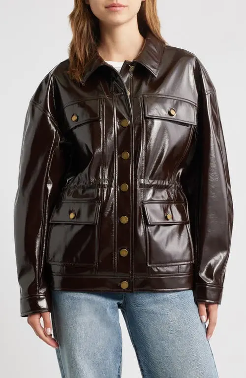 Rag & Bone Amy Faux Patent Leather Jacket