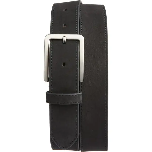 Nordstrom Richard Nubuck Leather Belt - Black