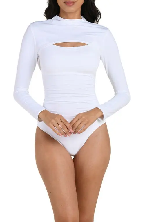 La Blanca Island Goddess Long Sleeve Shrug - White