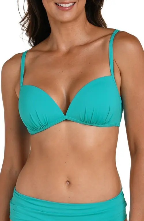 La Blanca Deep Plunge Bikini Top - Calypso