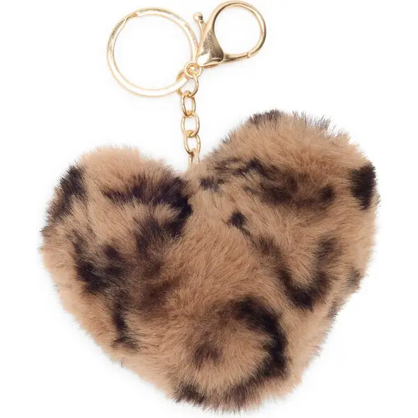 Bp. Heart Bag Charm - Leopard