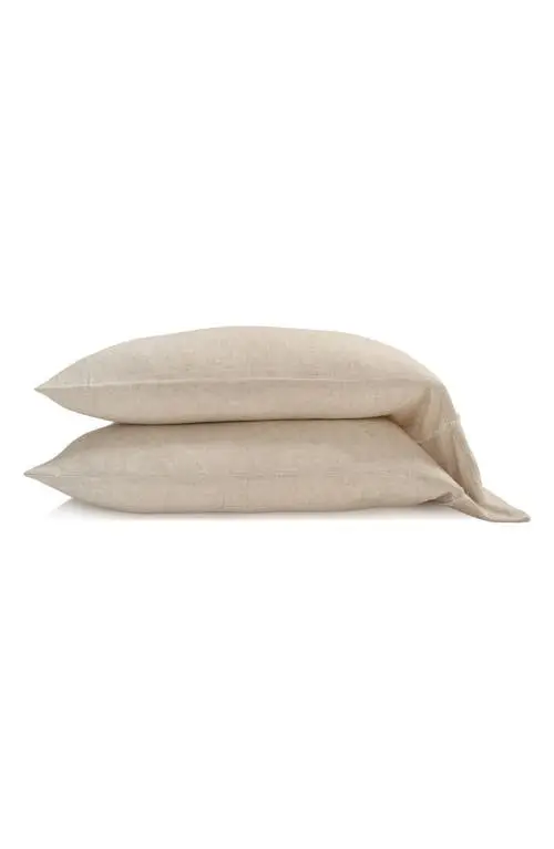 POM POM AT HOME Remi Set Of 2 Frayed Pillowcases - Natural