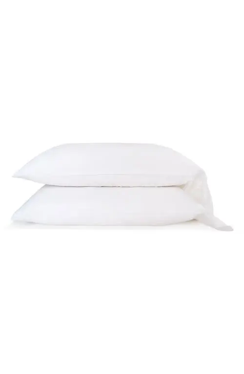 POM POM AT HOME Remi Set Of 2 Frayed Pillowcases - White