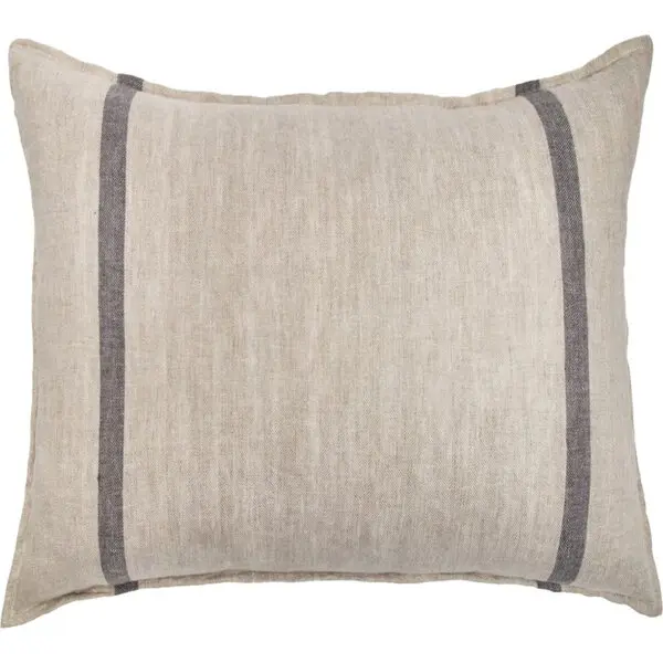 POM POM AT HOME Rory Linen Pillow Sham - Flax/midnight