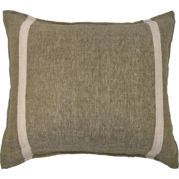 POM POM AT HOME Rory Linen Pillow Sham - Moss/flax