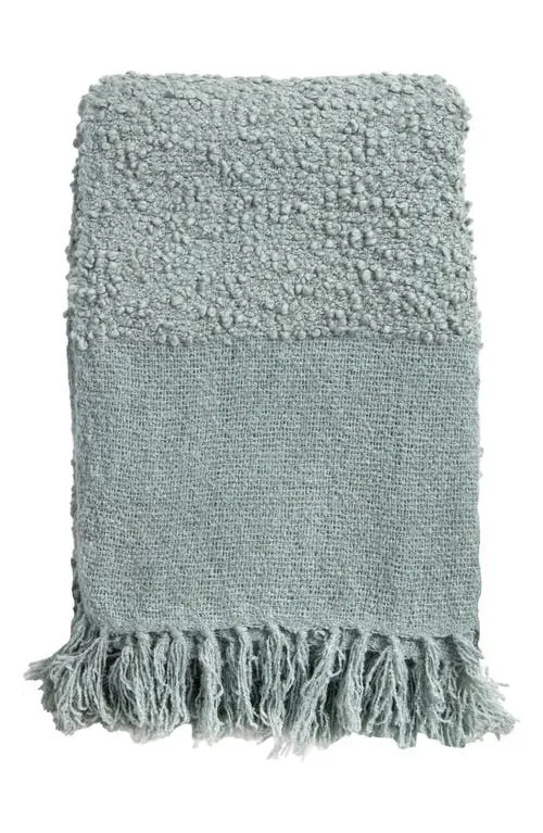 POM POM AT HOME Murphy Oversize Bouclé Throw Blanket - Seaglass