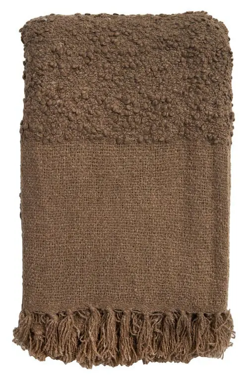POM POM AT HOME Murphy Oversize Bouclé Throw Blanket - Walnut