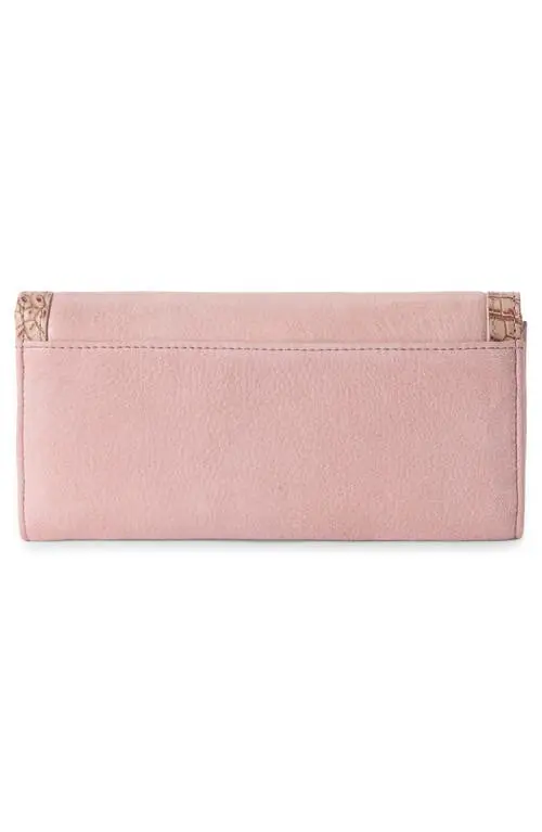 Brahmin Veronica Croc Embossed Leather Wallet - Blush