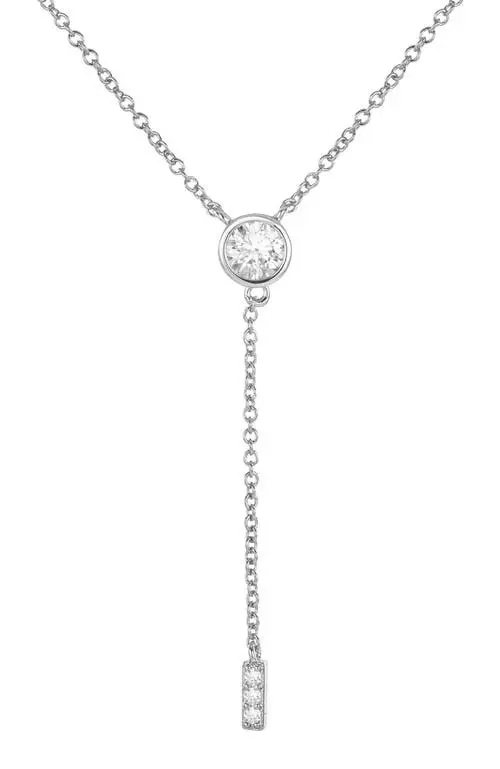 UNTAMED PETALS Pilar Crystal Drop Pendant - Silver