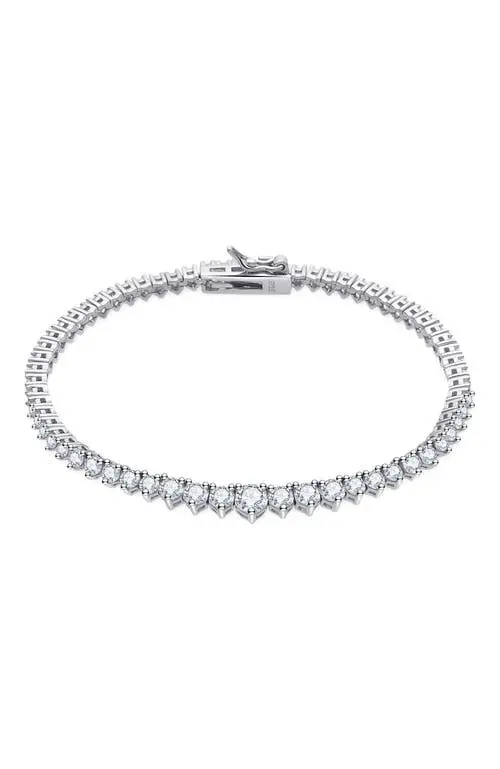 UNTAMED PETALS Vanderbilt Crystal Bracelet - Silver