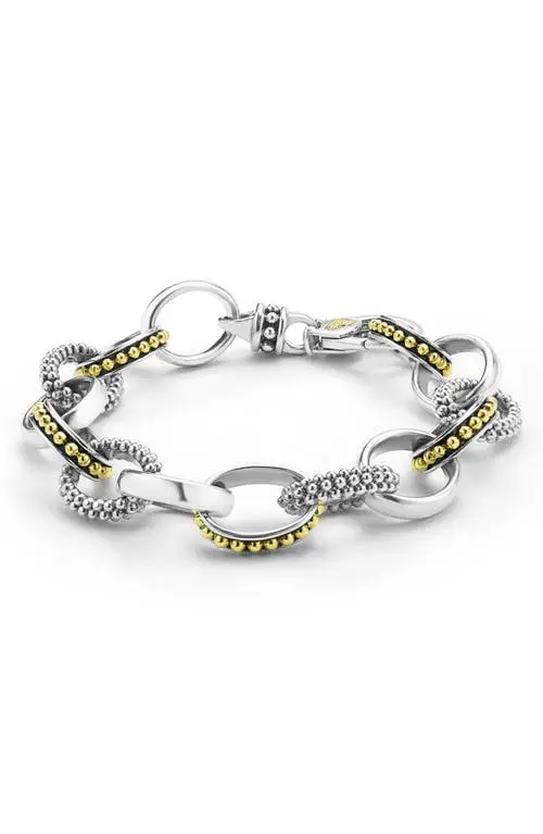Lagos Signature Caviar Link Bracelet - Two Tone