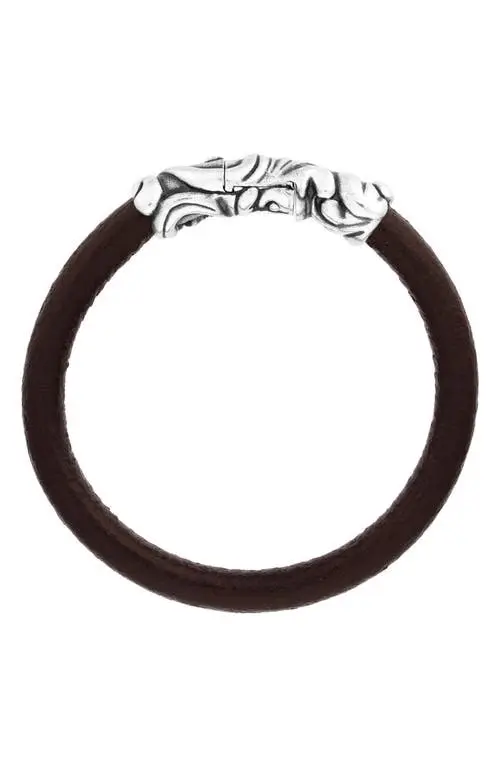 John Varvatos Gothic Leather Bracelet