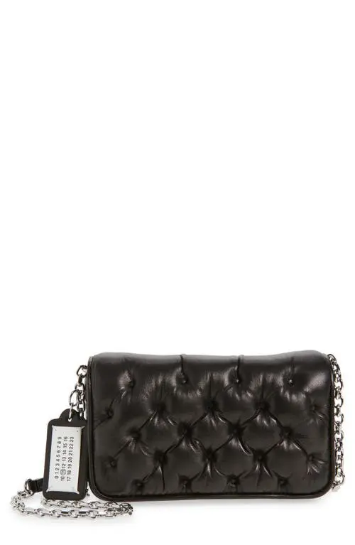 MAISON MARGIELA Glam Slam Leather Wallet On A Chain - Black