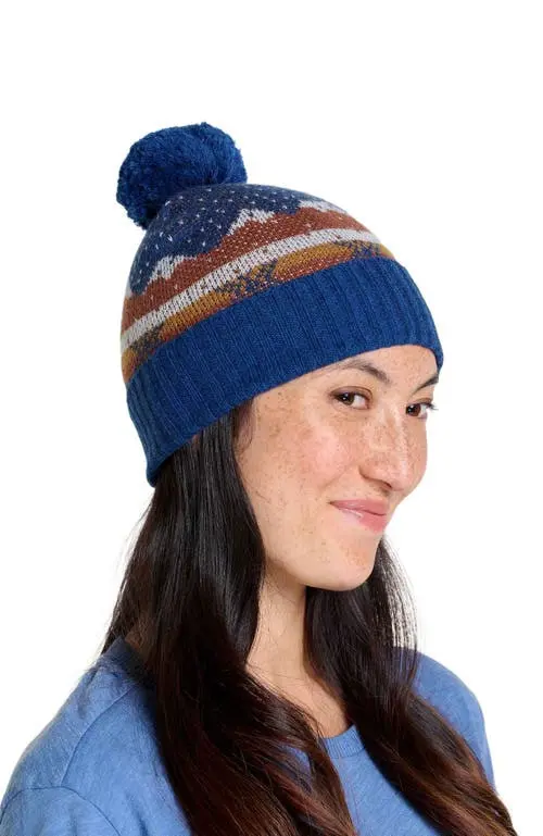 TOAD & CO Cazadero Pom Beanie - True Navy Scenic