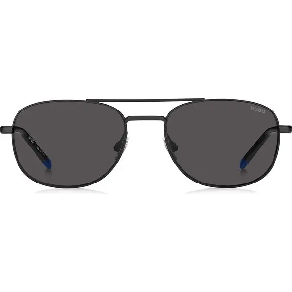 BOSS 56mm Aviator Sunglasses - Matte Black/grey