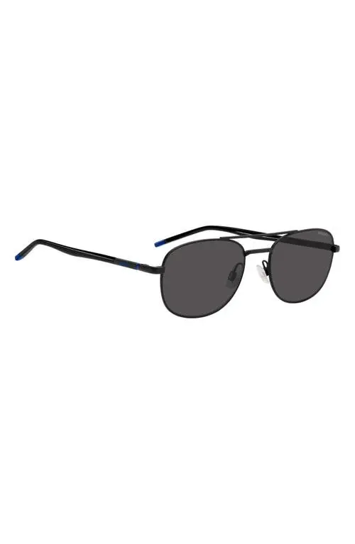 BOSS 56mm Aviator Sunglasses - Matte Black/grey