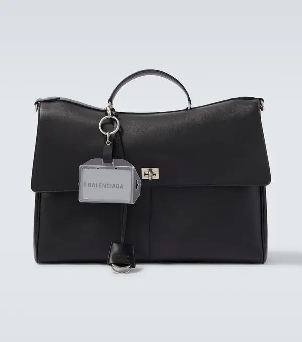 Balenciaga Rodeo Leather Briefcase - Black