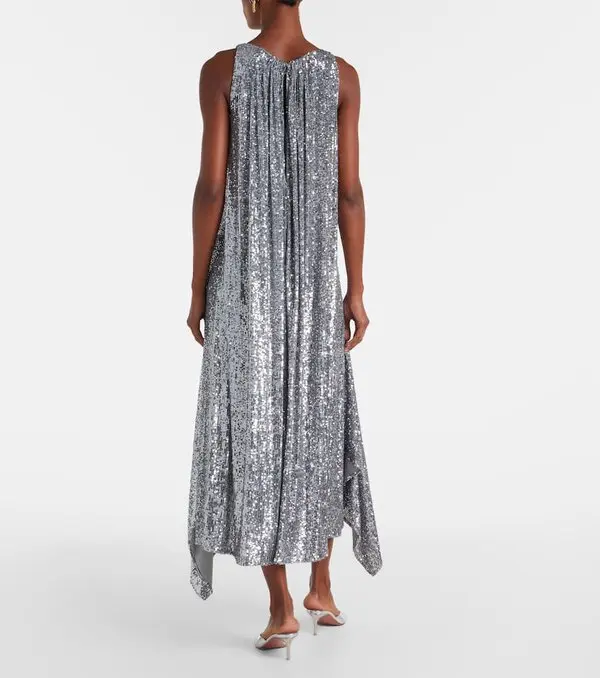 Rabanne Sequined Gathered Cocktail Dress