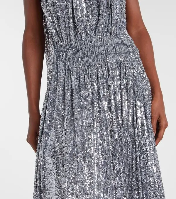Rabanne Sequined Gathered Cocktail Dress