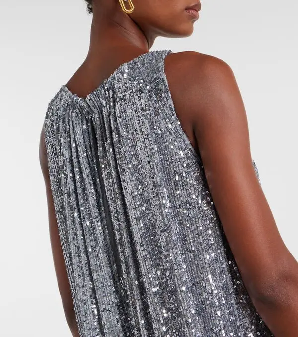 Rabanne Sequined Gathered Cocktail Dress
