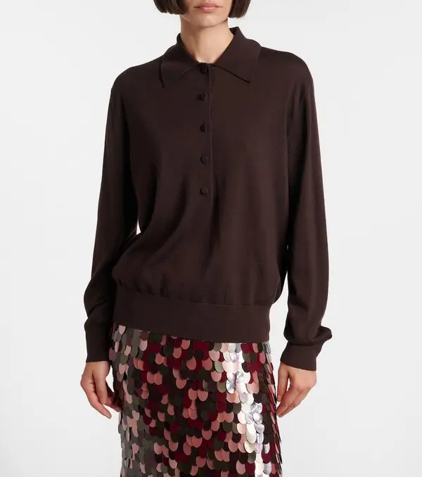 Dries Van Noten Wool Polo Shirt
