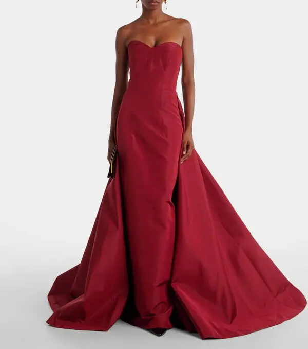 Monique Lhuillier Silk Faille Gown