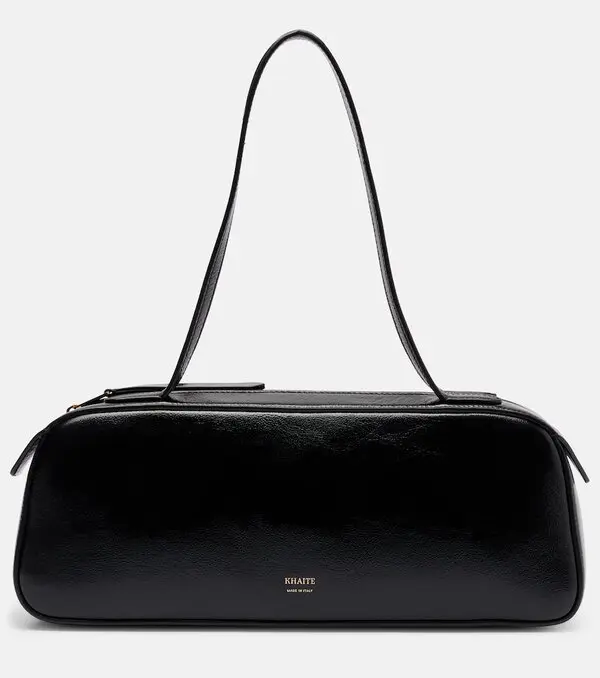 Khaite Simona Patent Leather Shoulder Bag - Black