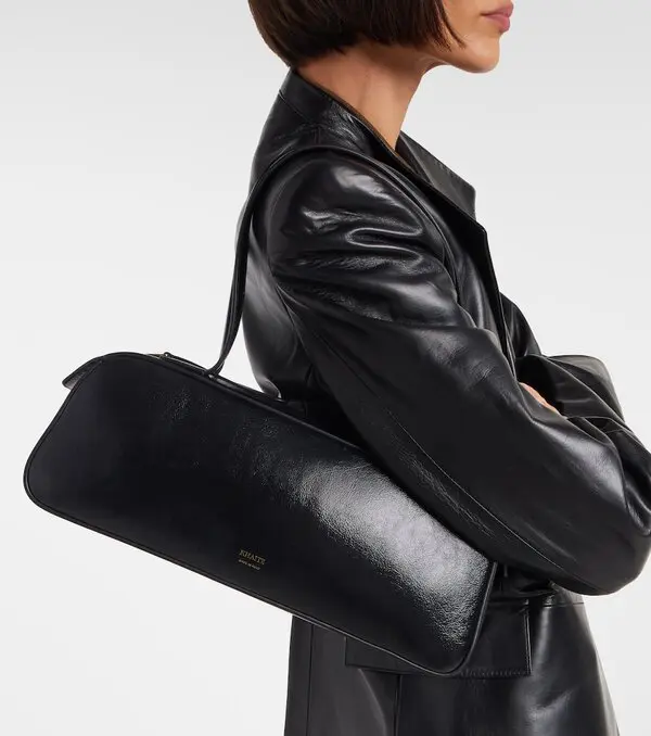 Khaite Simona Patent Leather Shoulder Bag - Black