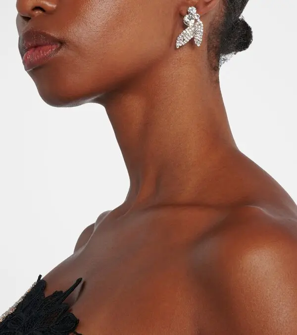JENNIFER BEHR Alvara Crystal-embellished Earrings - Silver