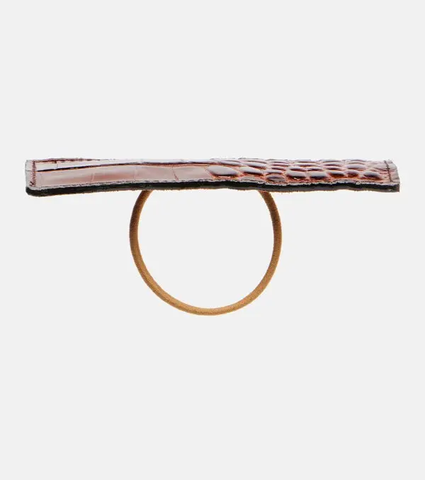JENNIFER BEHR Snake-effect Leather Hair Tie