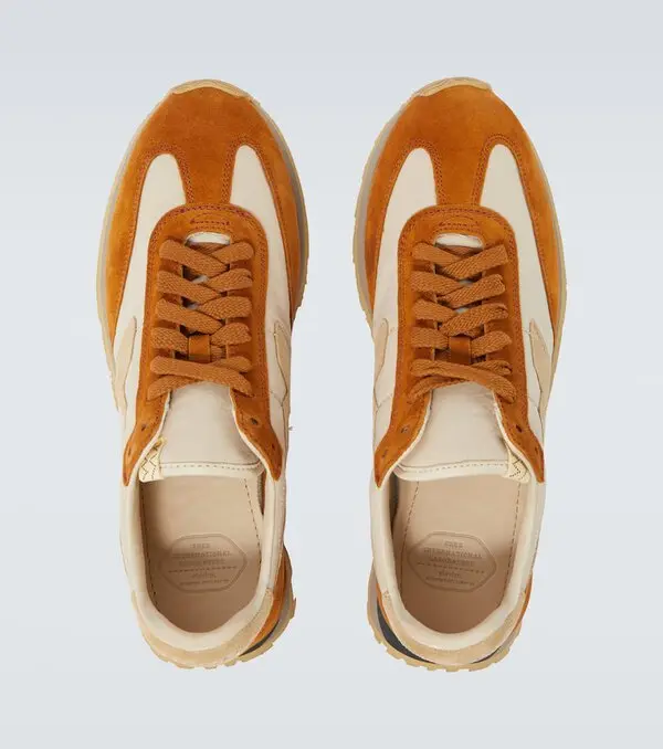 Visvim Fkt Runner Suede-trimmed Sneakers - Brown