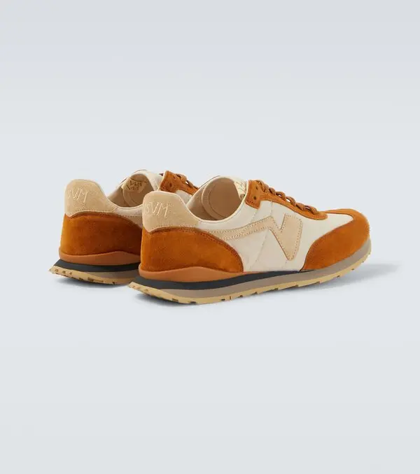 Visvim Fkt Runner Suede-trimmed Sneakers - Brown
