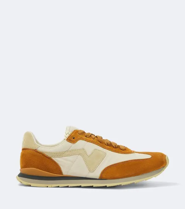 Visvim Fkt Runner Suede-trimmed Sneakers - Brown