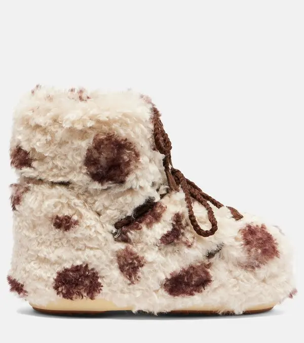 Moon Boot Icon Cow-print Snow Boots - Brown