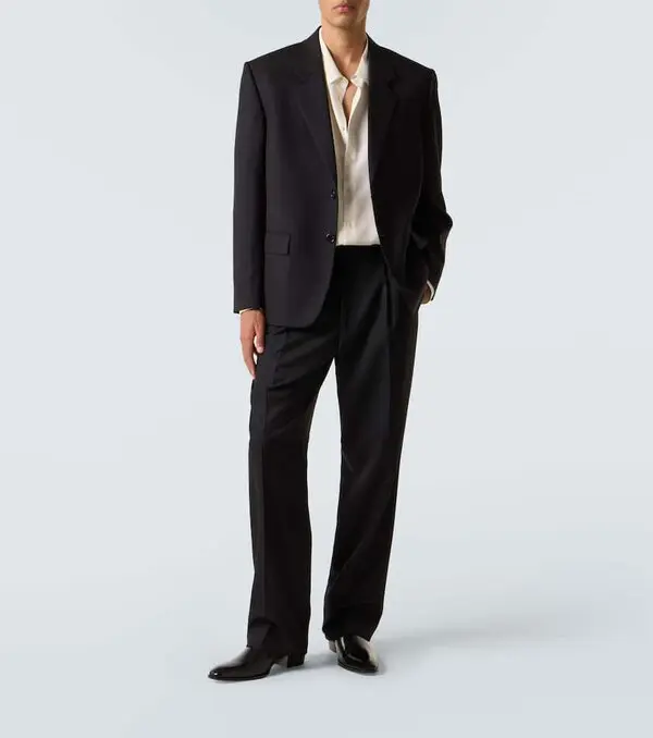 Saint Laurent Wool Gabardine Blazer