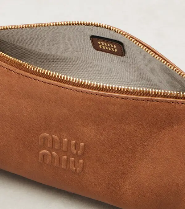 Miu Miu Logo Leather Shoulder Bag
