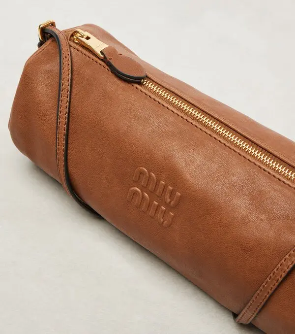 Miu Miu Logo Leather Shoulder Bag