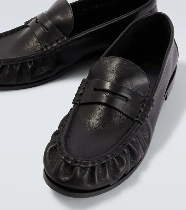 Saint Laurent Le Loafer Leather Penny Loafers