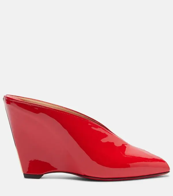 FERRAGAMO Alicia Leather Mules - Red