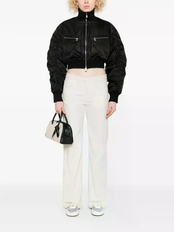 Pinko Zip-front Cropped Bomber Jacket