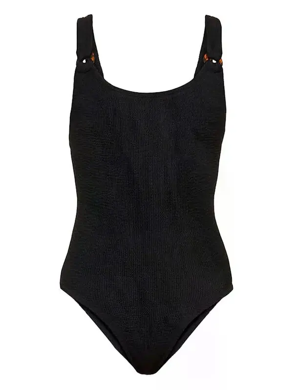 Hunza G Ring-details Swimsuit - Black