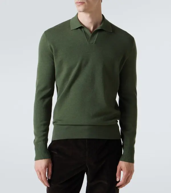 Loro Piana Virgin Wool Polo Sweater - Green
