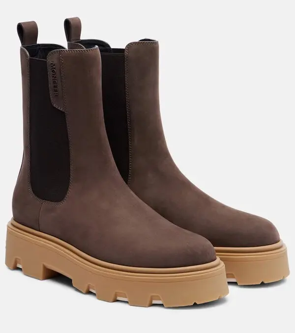 Moncler Aurea Leather Chelsea Boots