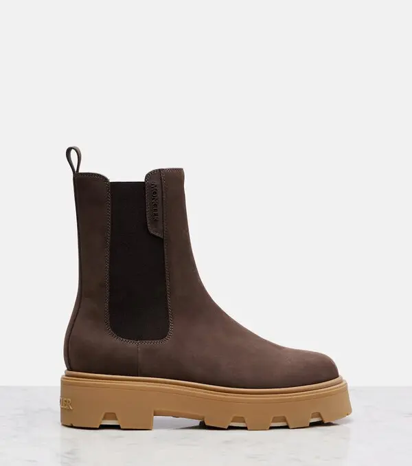 Moncler Aurea Leather Chelsea Boots